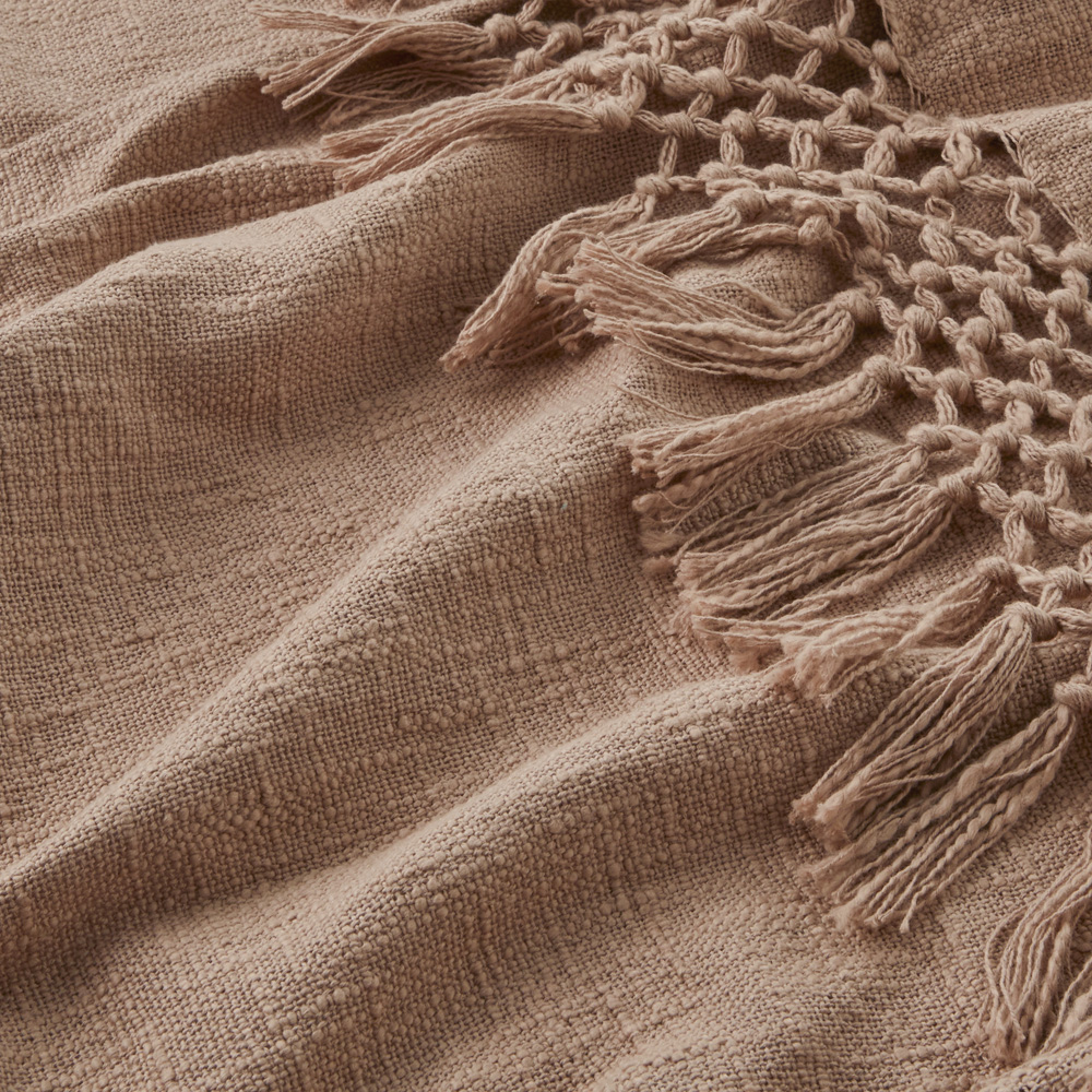 Macrame Hazelnut Knot Throw | Adairs