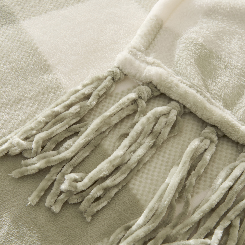 Supersoft Forest & White Check Blanket | Adairs