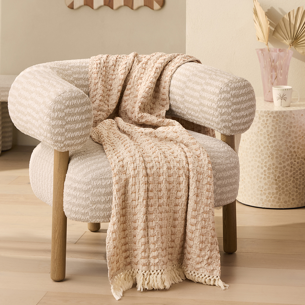 Byron Tan Marle Throw | Adairs