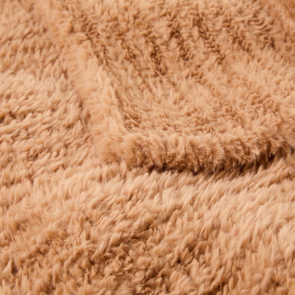 Munich Tan Feather Yarn Throw | Adairs