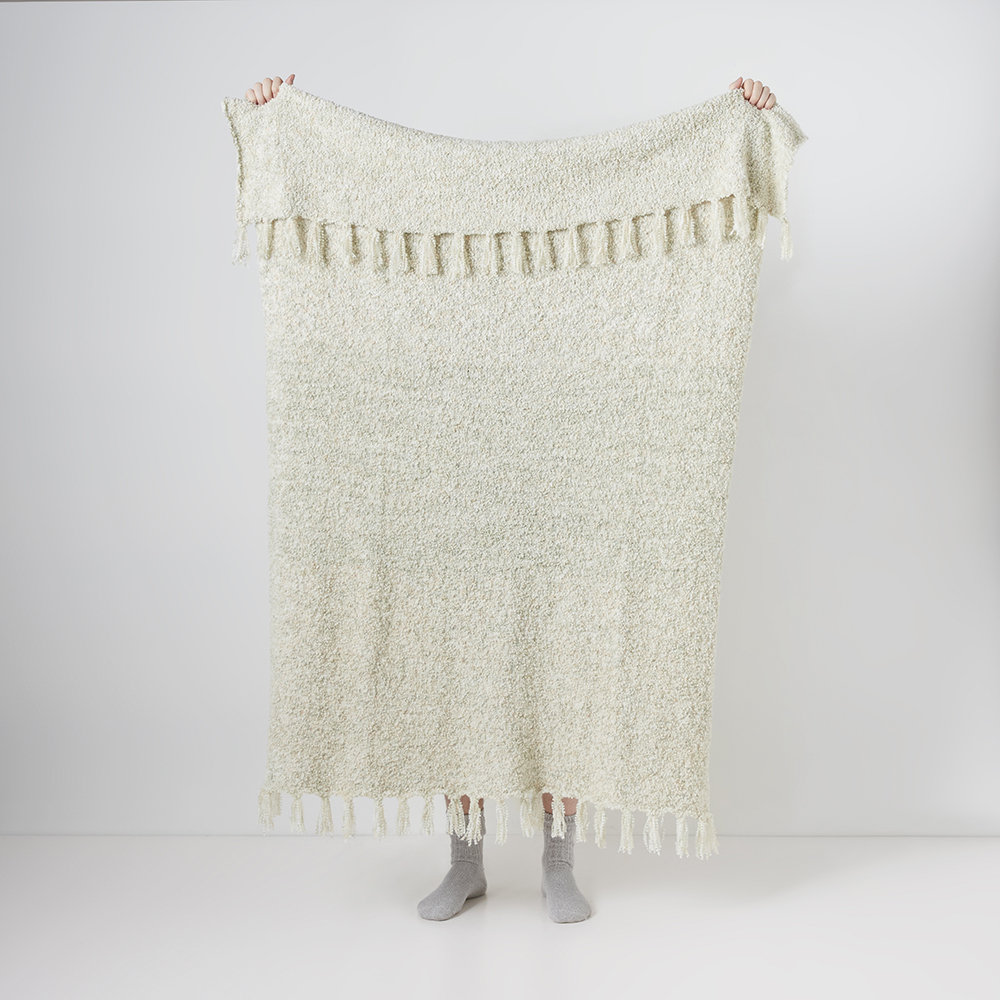 Bergen Green Boucle Throw | Adairs