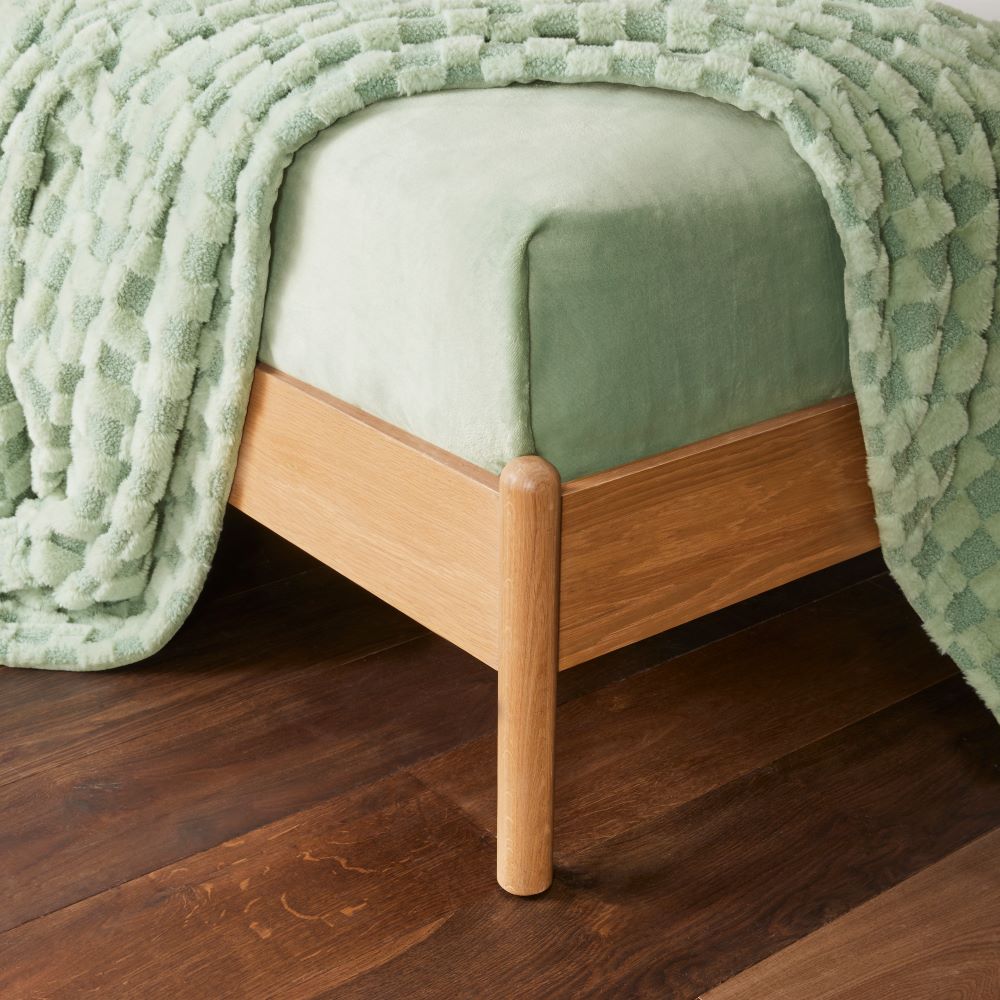 Estonia Green Check Blanket | Adairs