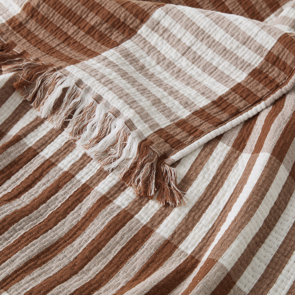 European Sofia Brown Throw | Adairs