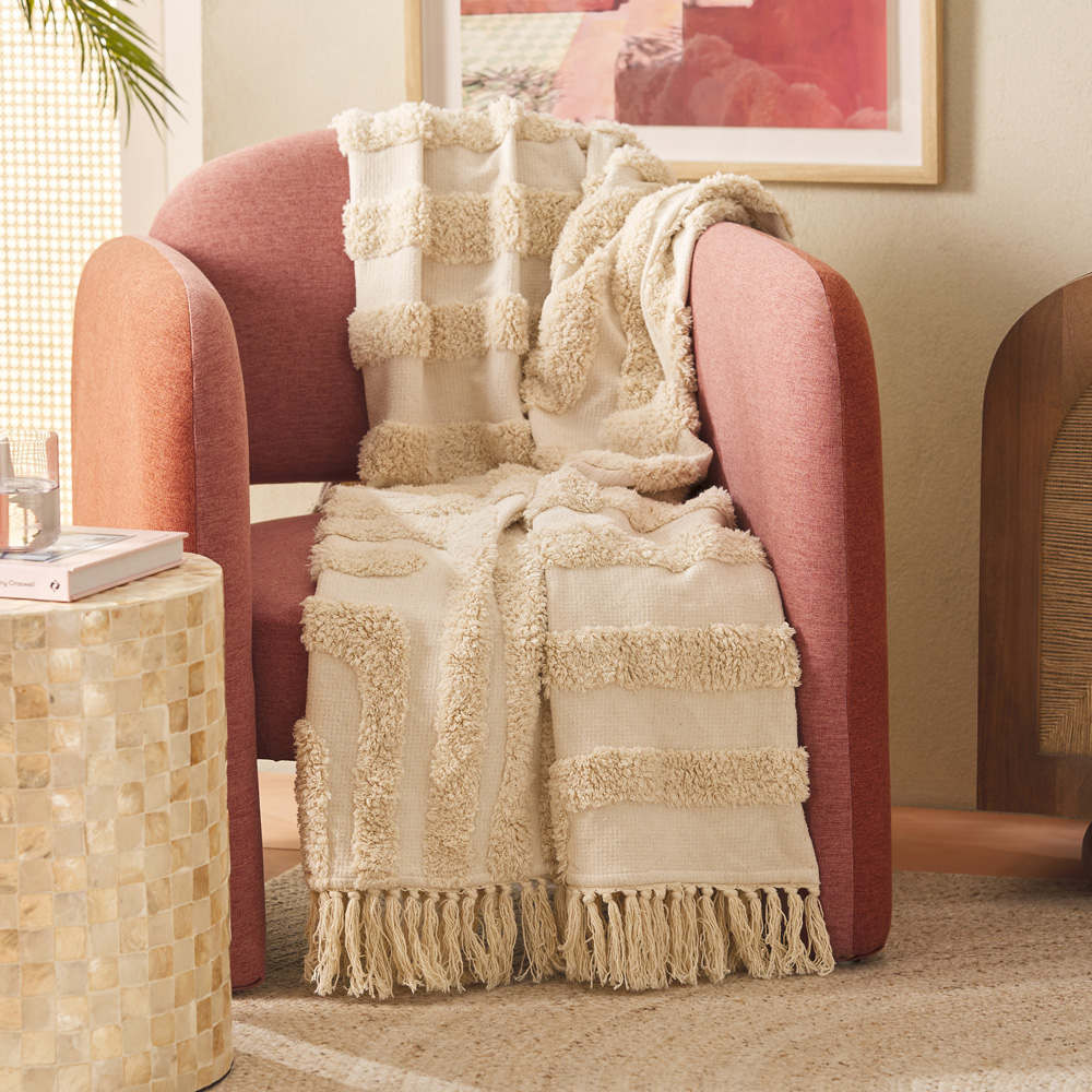 Elwood Natural Throw | Adairs