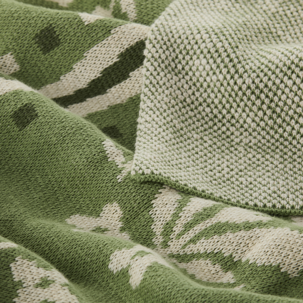 Garden House Green Knit Throw | Adairs