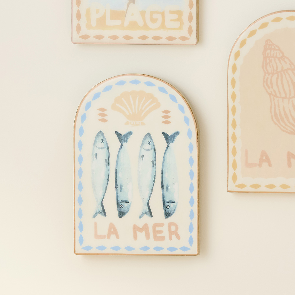La Plage Small La Mer Timber Wall Art | Adairs