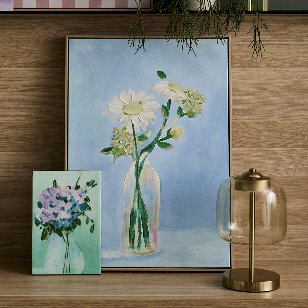 Garden House Blue Daisy Canvas | Adairs