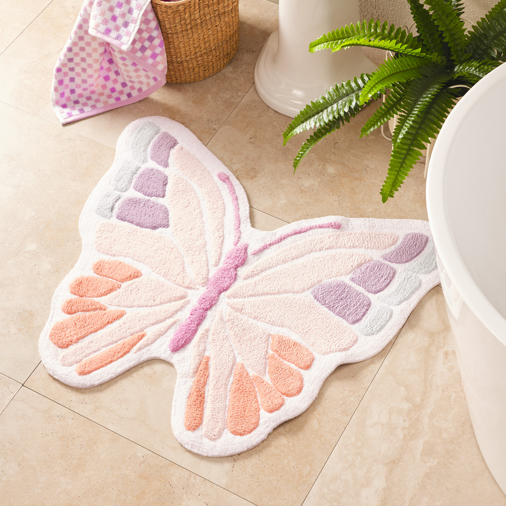 Butterfly bath mat store