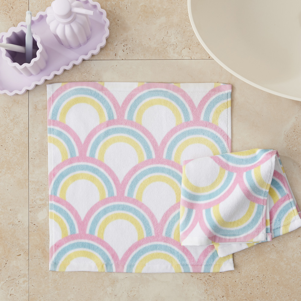 Adairs Kids - Rainbow Burst Multi Face Washers Pack of 2 | Adairs