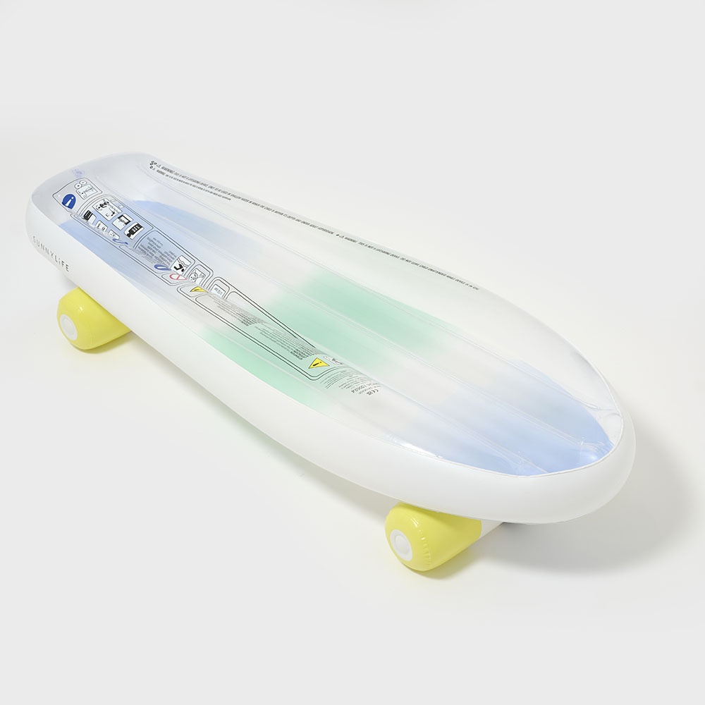 Sunnylife - The Sea Kids Blue & Lime Skateboard Float | Adairs