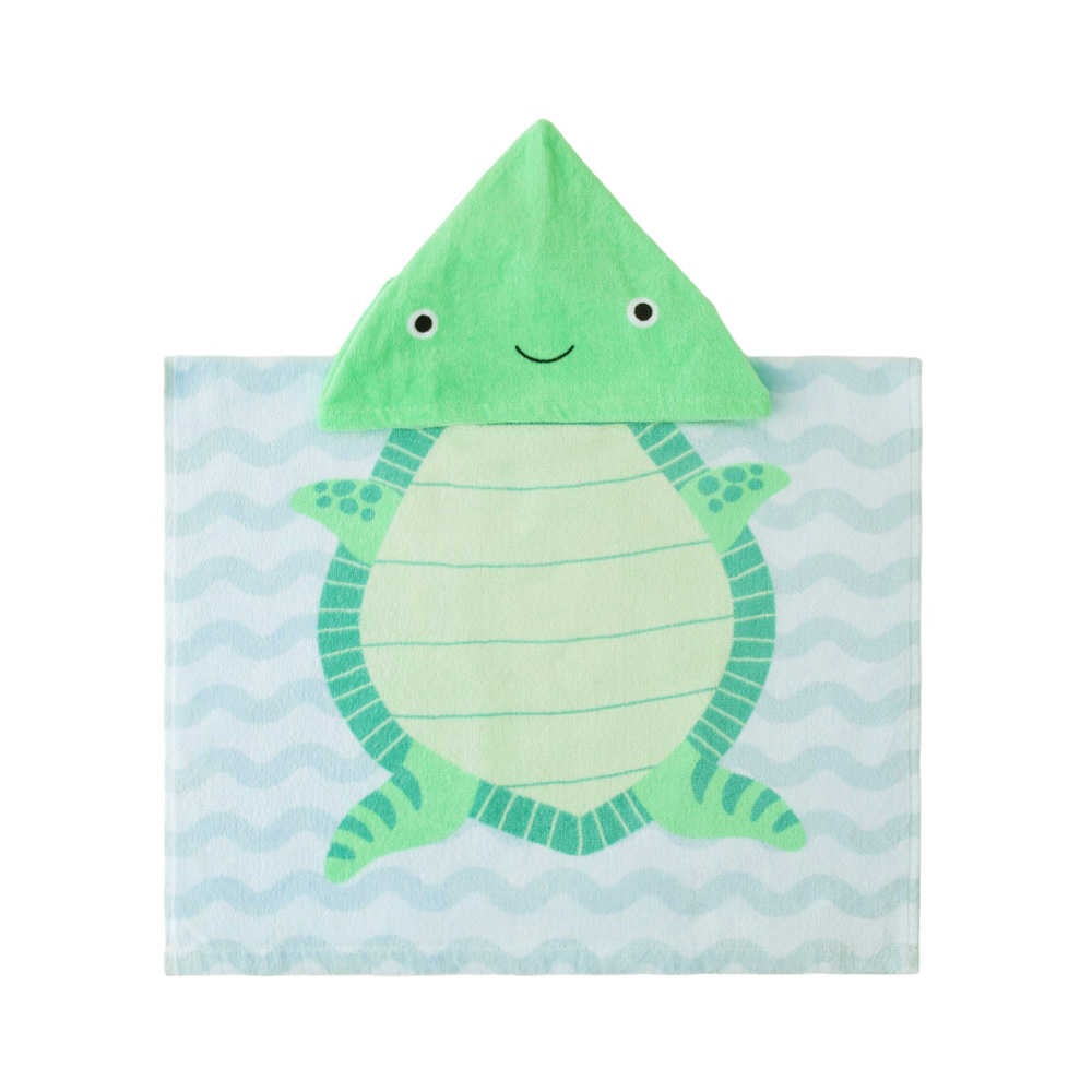 Adairs Kids - Tom Turtle Character Hooded Beach Towel | Adairs