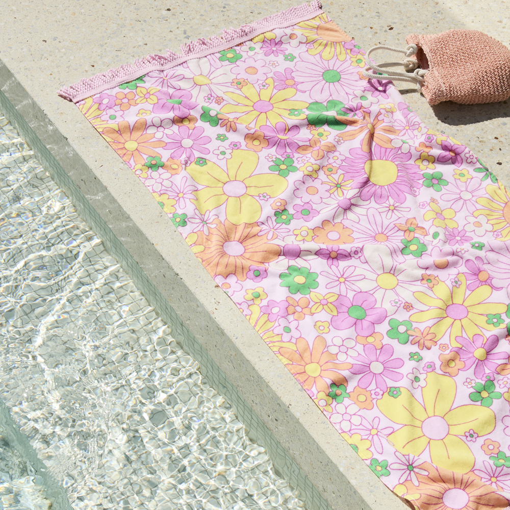Adairs Kids - Summer Floral Printed Beach Towel | Adairs