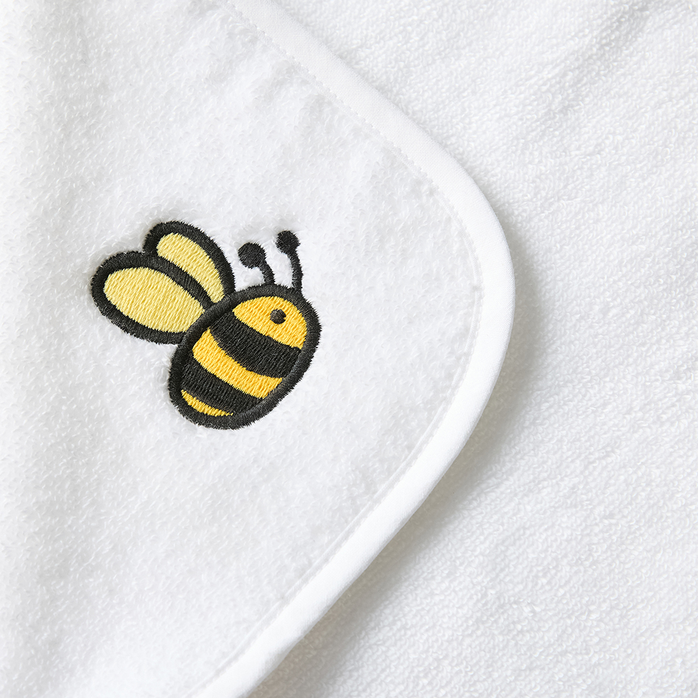 Adairs Kids - Australian Cotton White Bee Washer Cloth Pack of 2 | Adairs