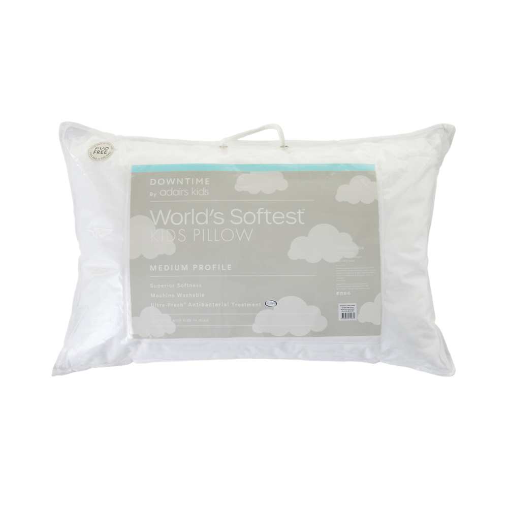 Downtime - Kids World's Softest Medium Profile Pillow | Adairs