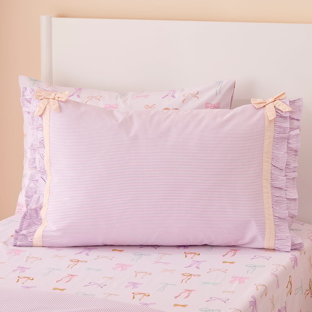 Adairs Kids - Bow Kids Text Pillowcases | Adairs