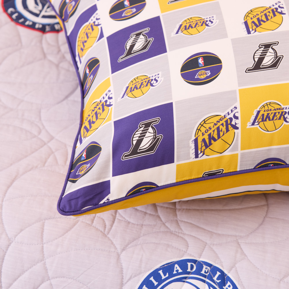 Adairs Kids - NBA Los Angeles Lakers Text Pillowcase | Adairs