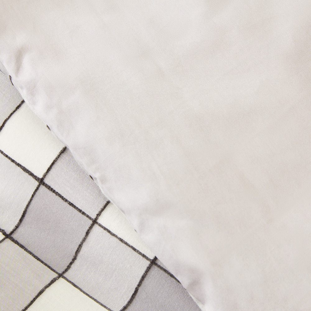 Adairs Kids - Carter Grey Check Quilt Cover Set | Adairs