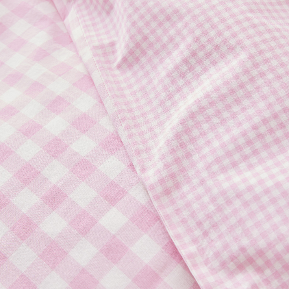 Adairs Kids - Sawyer Yarn Dyed Gingham Pink Quilt Cover Set | Adairs