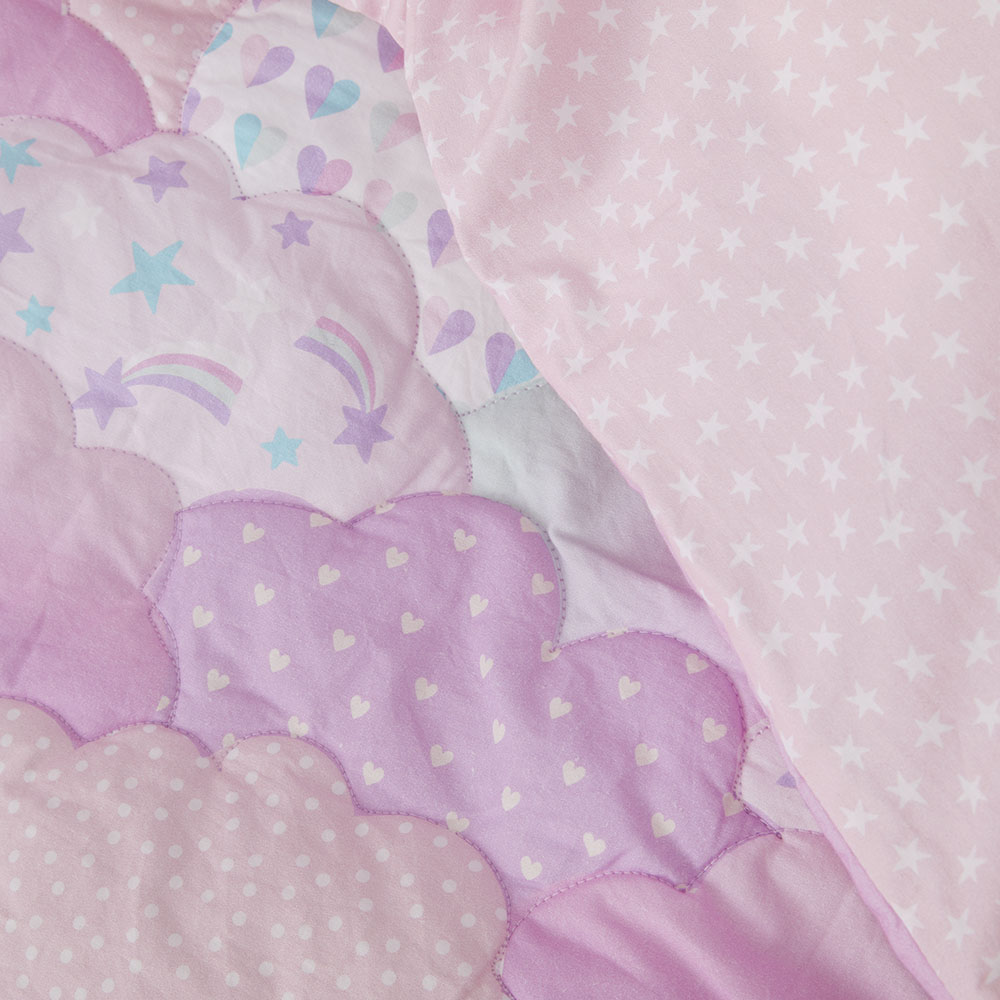 Adairs Kids - Sleep In The Clouds Lilac Cot Quilted Quilt Cover Set ...