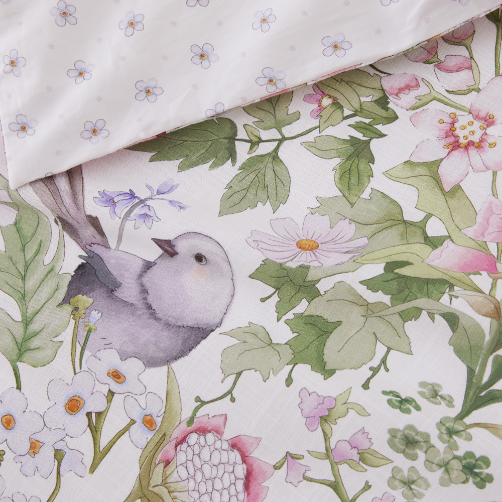 Adairs Kids - Fleur Harris Woodlands Springtime White Cot Quilt Cover ...