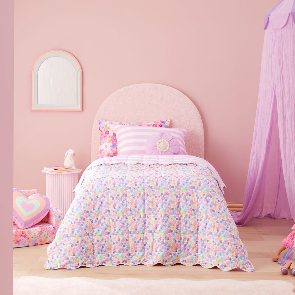 Adairs Kids - Flora Bright Corduroy Coverlet | Adairs