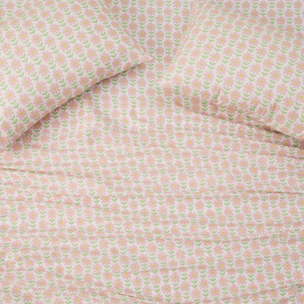 Adairs Kids - Happy Daisy White Sheet Set | Adairs