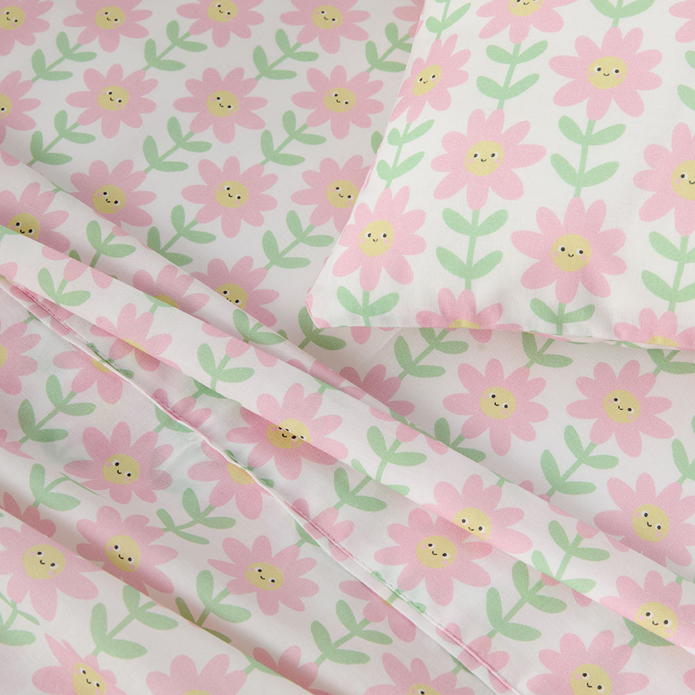 Adairs Kids - Happy Daisy White Cot Sheet Set | Adairs