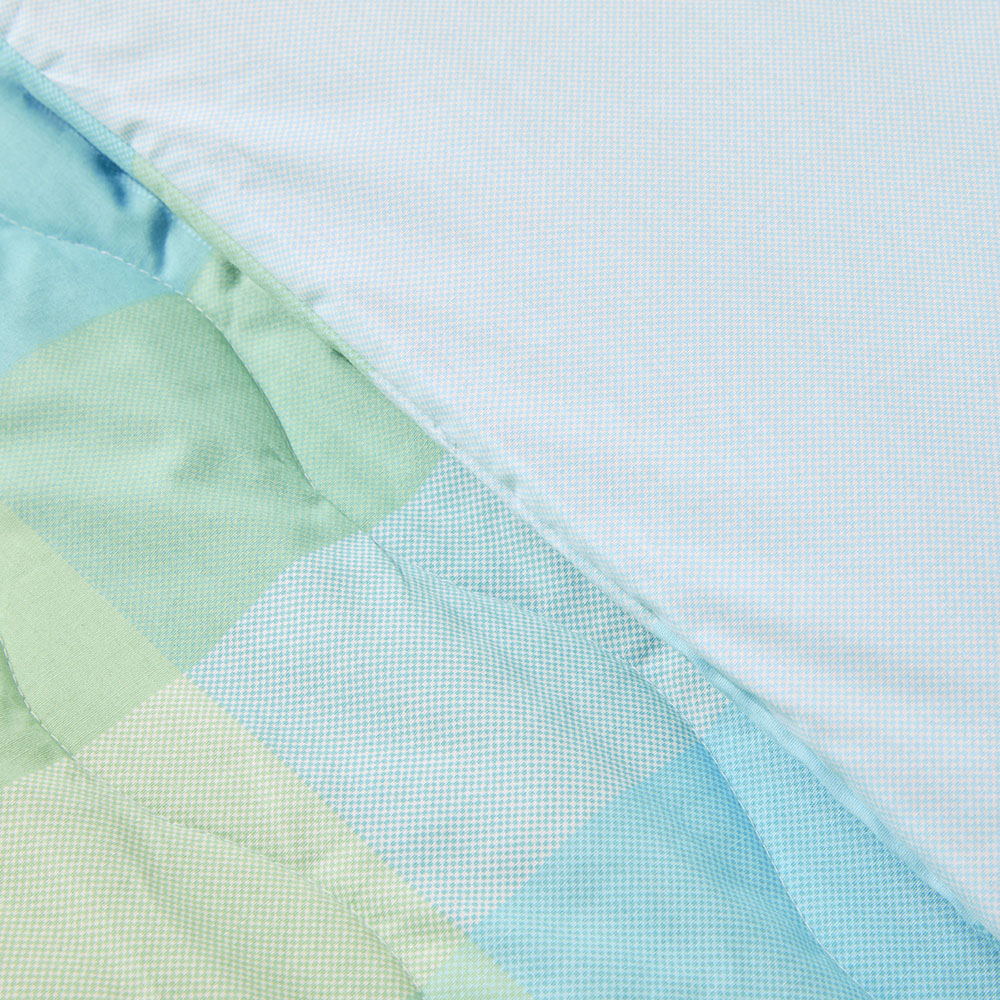 Adairs Kids - Samuel Check Blue Quilted Quilt Cover Set | Adairs