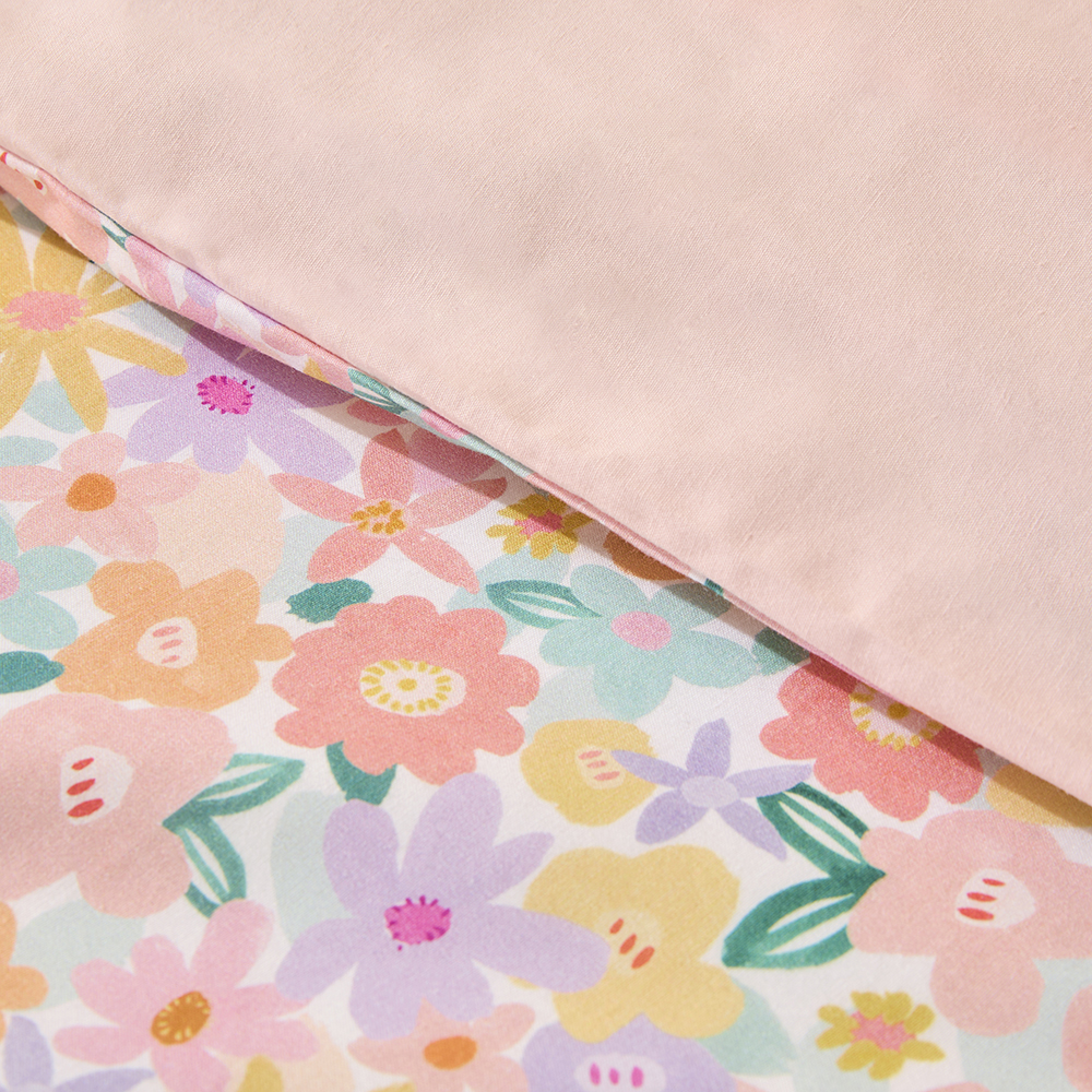 Adairs Kids - Floral Multi Ric Rac Quilt Cover Set | Adairs