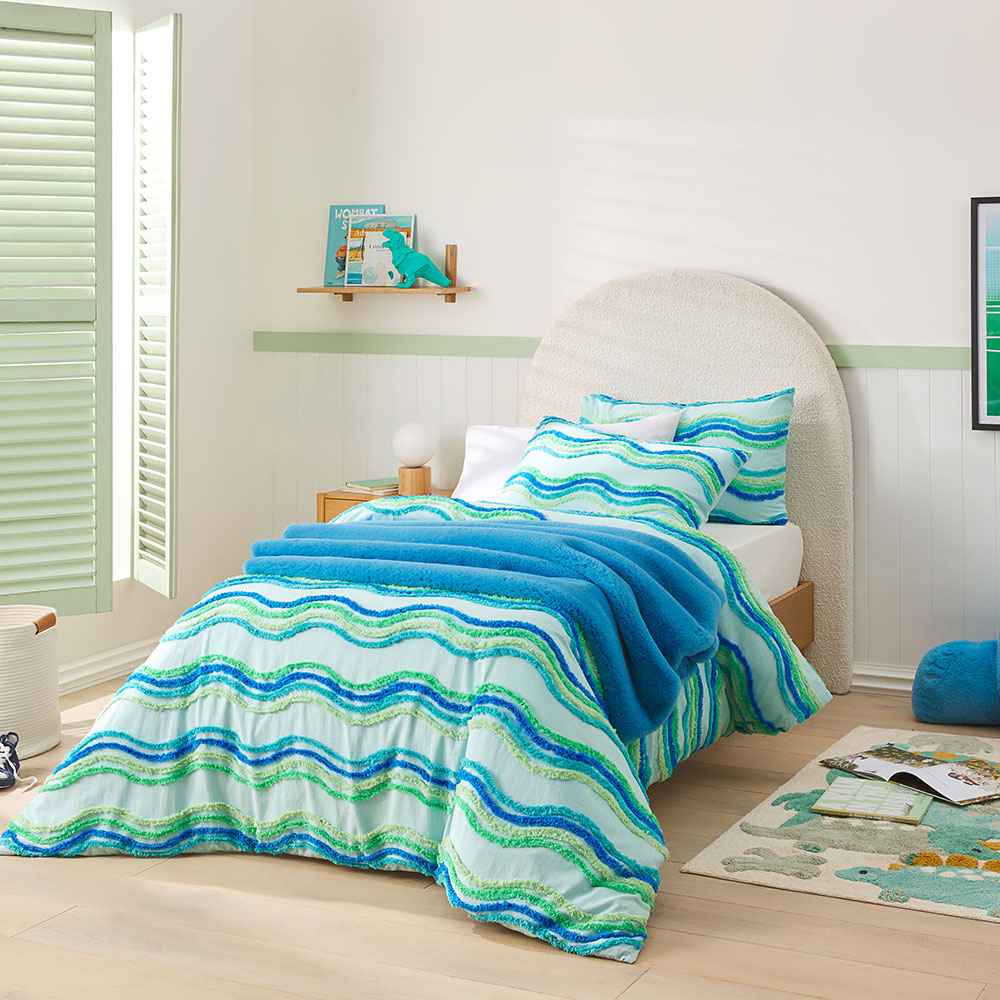 Adairs Kids - Wavy Tufted Multi Quilt Cover Set | Adairs