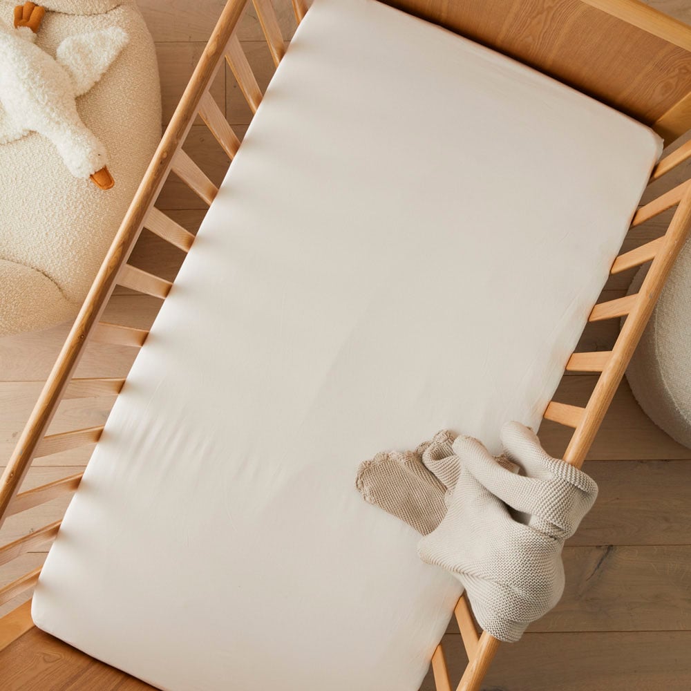 Adairs Baby - Stonewashed Cotton White Pebble Fitted Sheets Pack of 2 ...