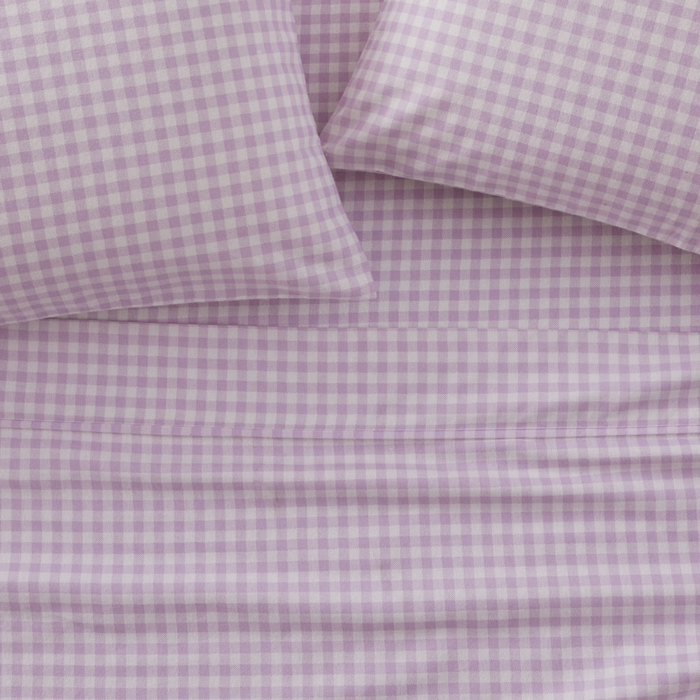 Adairs Kids - Rylee Lilac Gingham Flannelette Sheet Set | Adairs