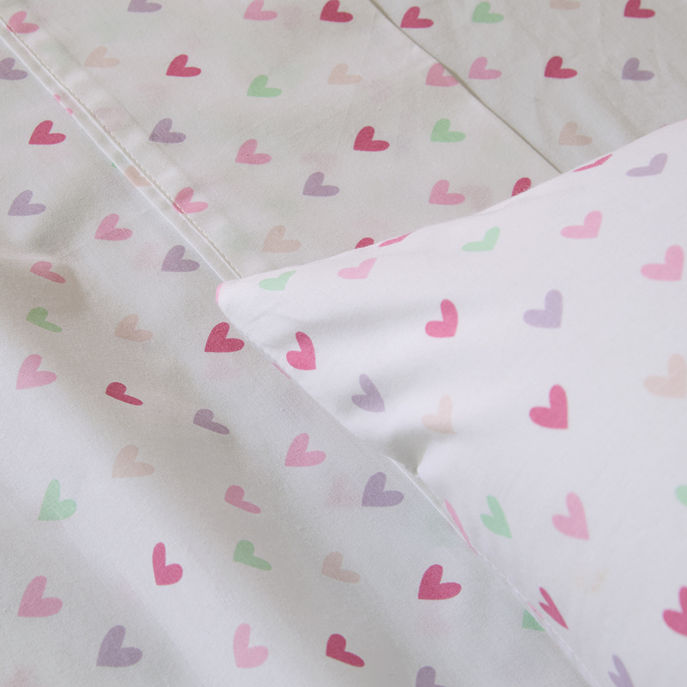 Adairs Kids - Mini Heart White Sheet Set | Adairs
