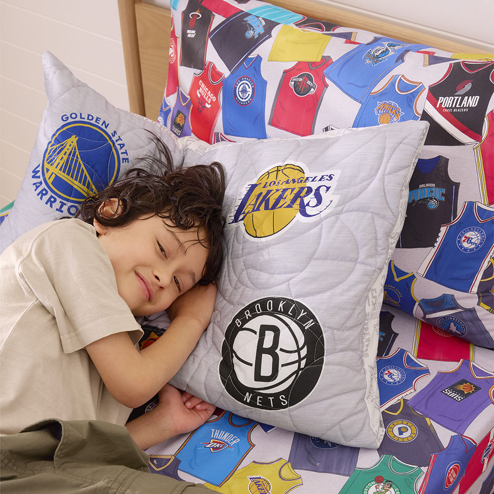 Adairs Kids - NBA Grey Marle Sheet Set | Adairs