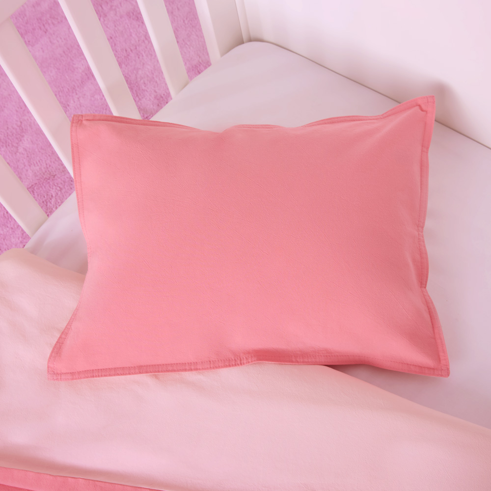Adairs Kids - Stonewashed Pink Coral Cot Quilt Cover Set | Adairs