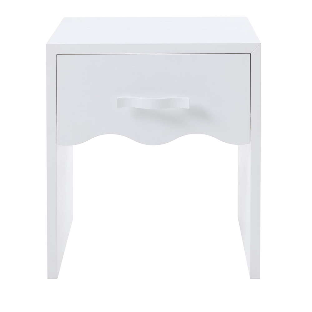 Adairs Kids - Wavey White Timber Bedside Table | Adairs