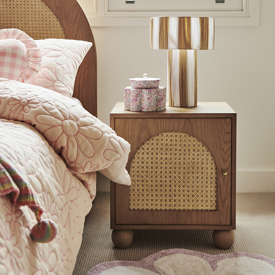 Adairs Kids - Beau Natural Rattan Bedside Table | Adairs