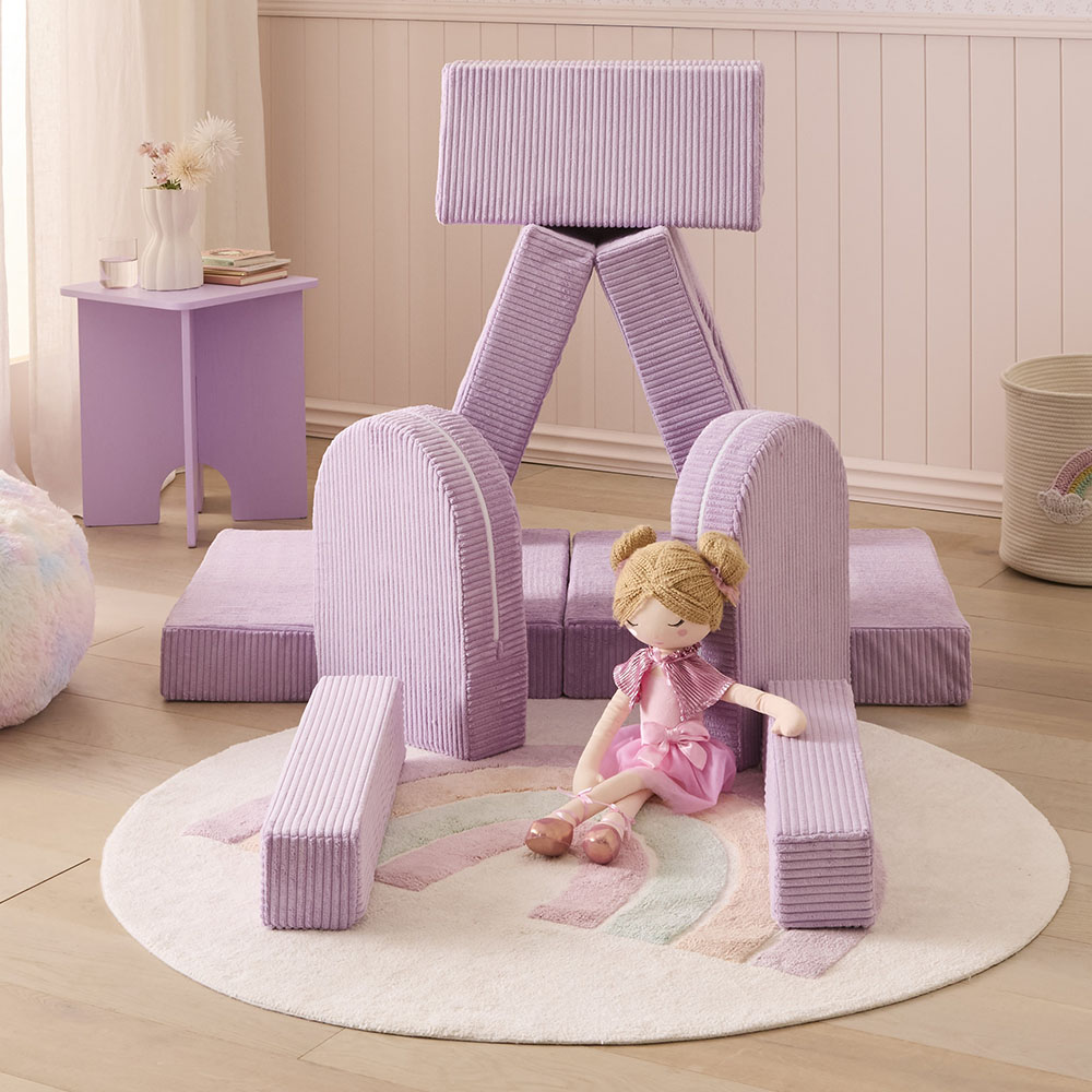 Adairs Kids - Cord Lilac Play Sofa Set | Adairs