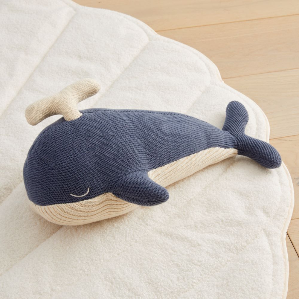 Adairs Kids - Wally Whale Blue Knitted Toy | Adairs