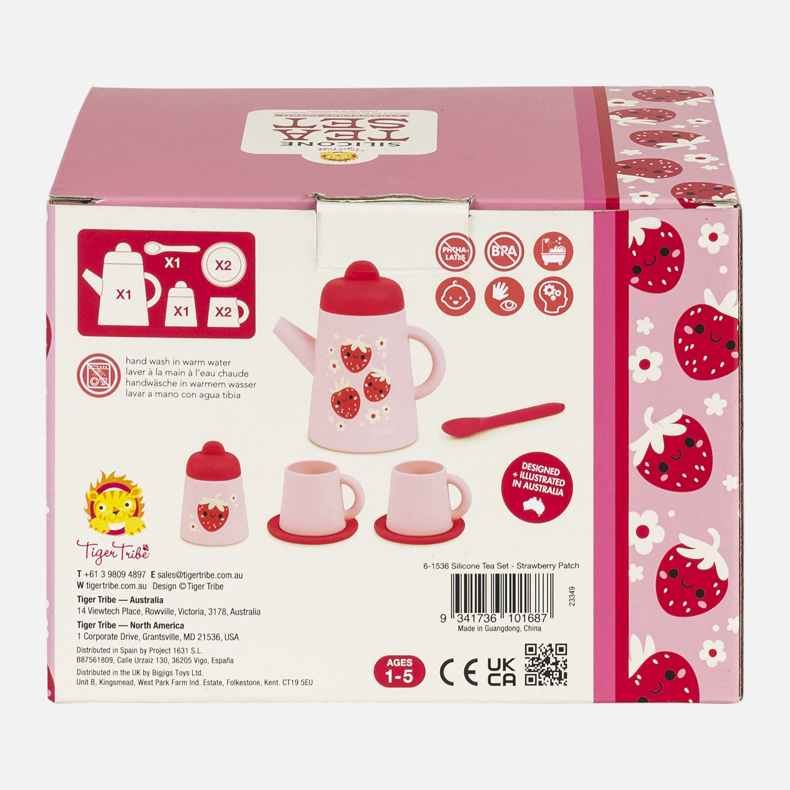 Tiger Tribe Strawberry Silicone Tea Set | Adairs