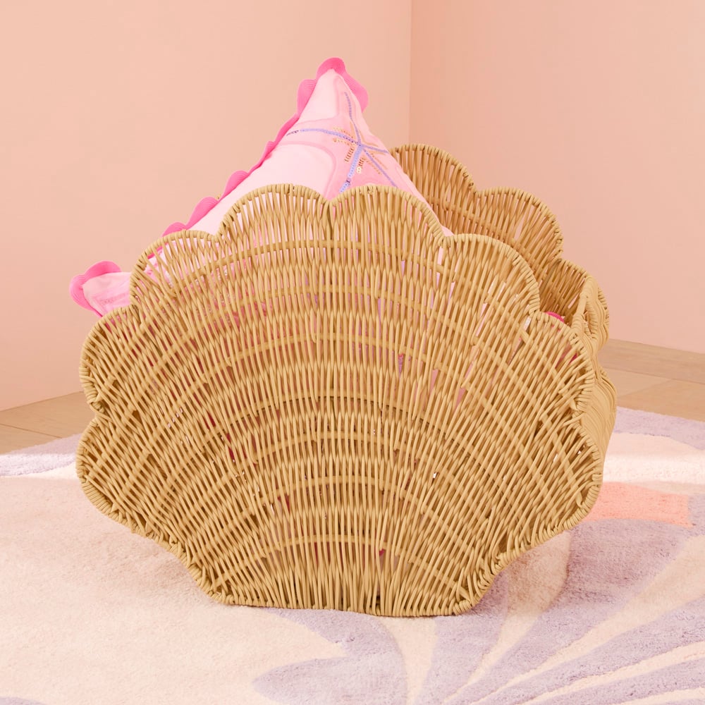 Adairs Kids - Shell Natural Storage Basket | Adairs