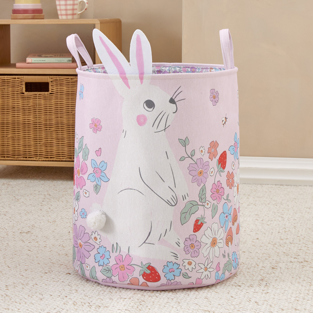 Adairs Kids - Bouncing Bunnies Printed Basket | Adairs