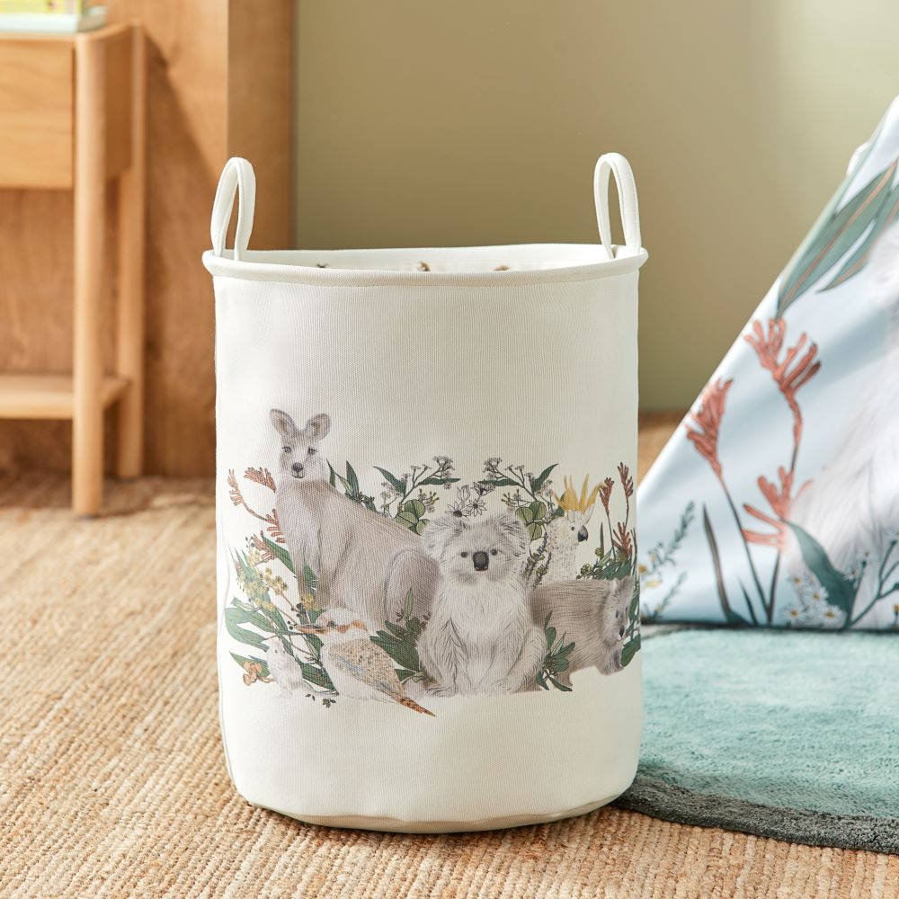 Adairs Kids - Gumnut Gully Printed Basket | Adairs