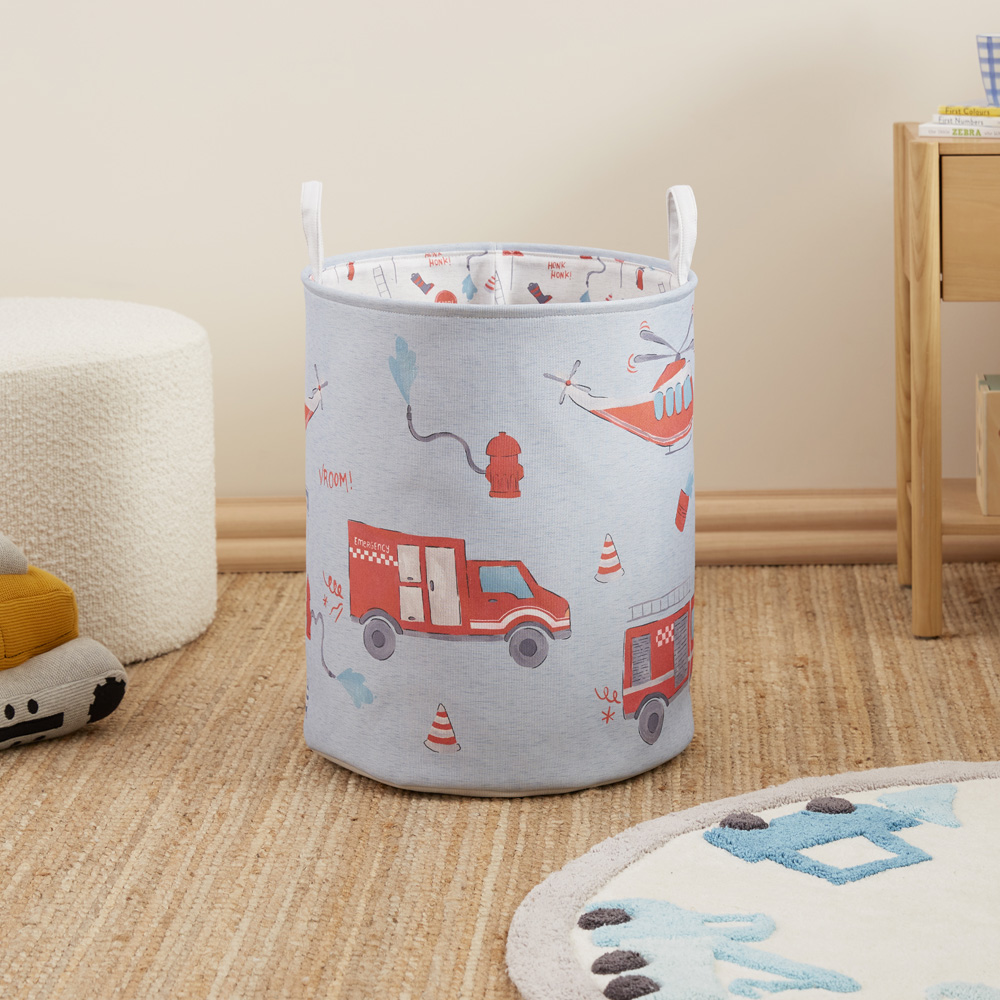 Adairs Kids - Transport Rescue Crew Printed Basket | Adairs