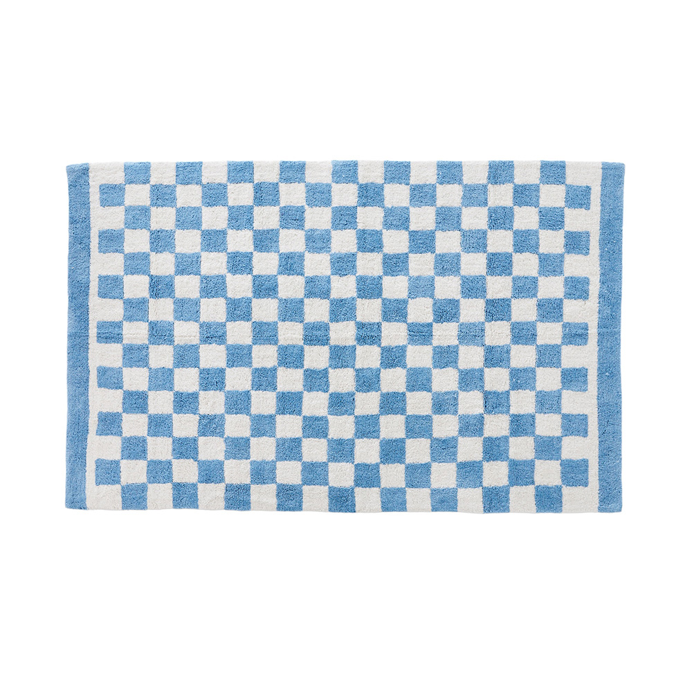 Adairs Kids - Blue Check Decorative Rug | Adairs