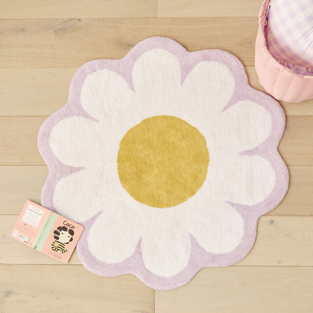 Adairs Kids - Decorative Shaped Daisy Rug | Adairs
