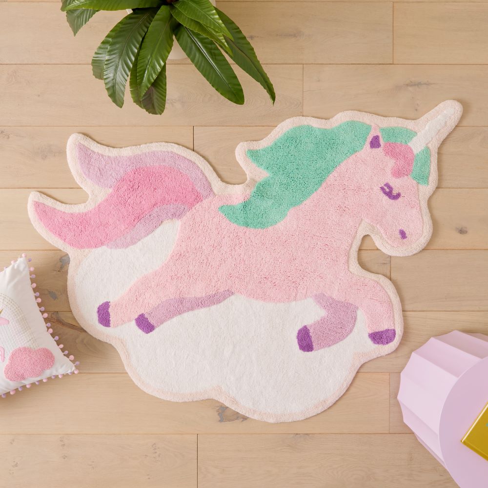 Adairs Kids - Shaped Unicorn Decorative Rug | Adairs