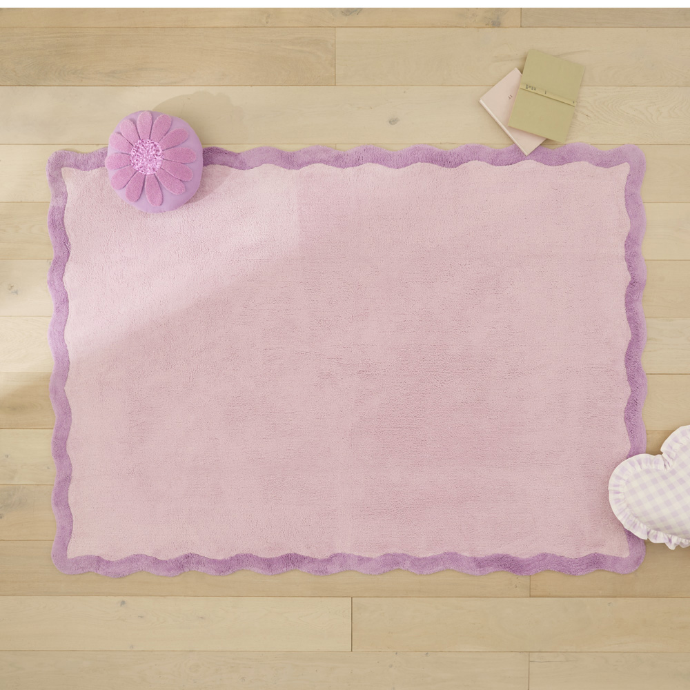 Adairs Kids - Lilac Wavey Edge Rug | Adairs