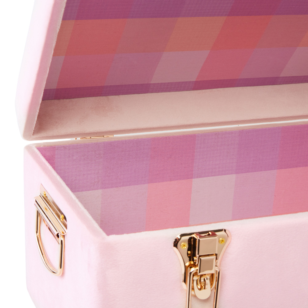 Adairs Kids - Heirloom Pink Check Storage Trunk | Adairs