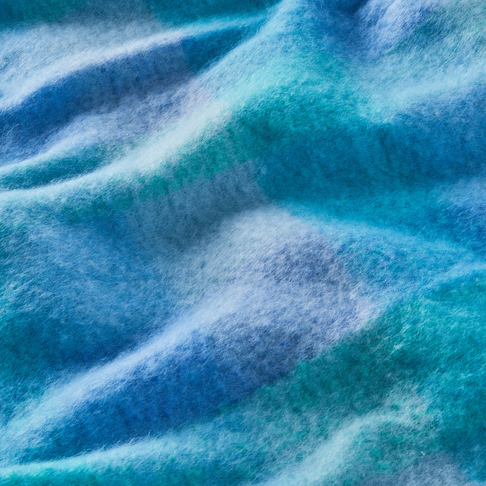 Adairs Kids - Fuzzy Ocean Check Throw | Adairs